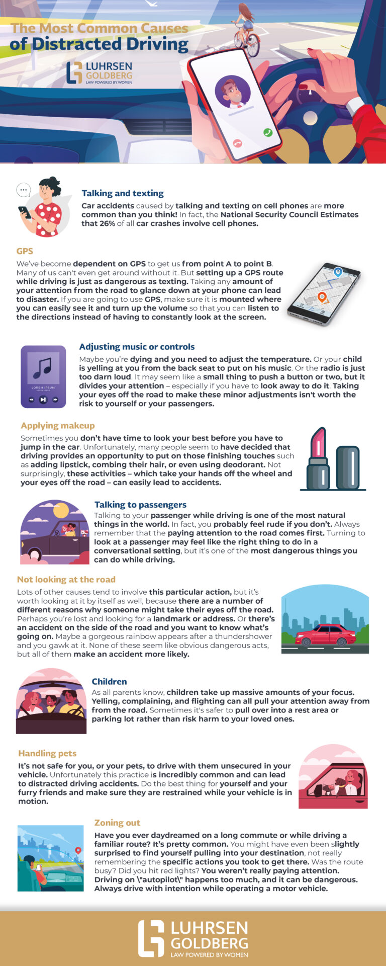 What Are The Most Common Causes of Distracted Driving Accidents